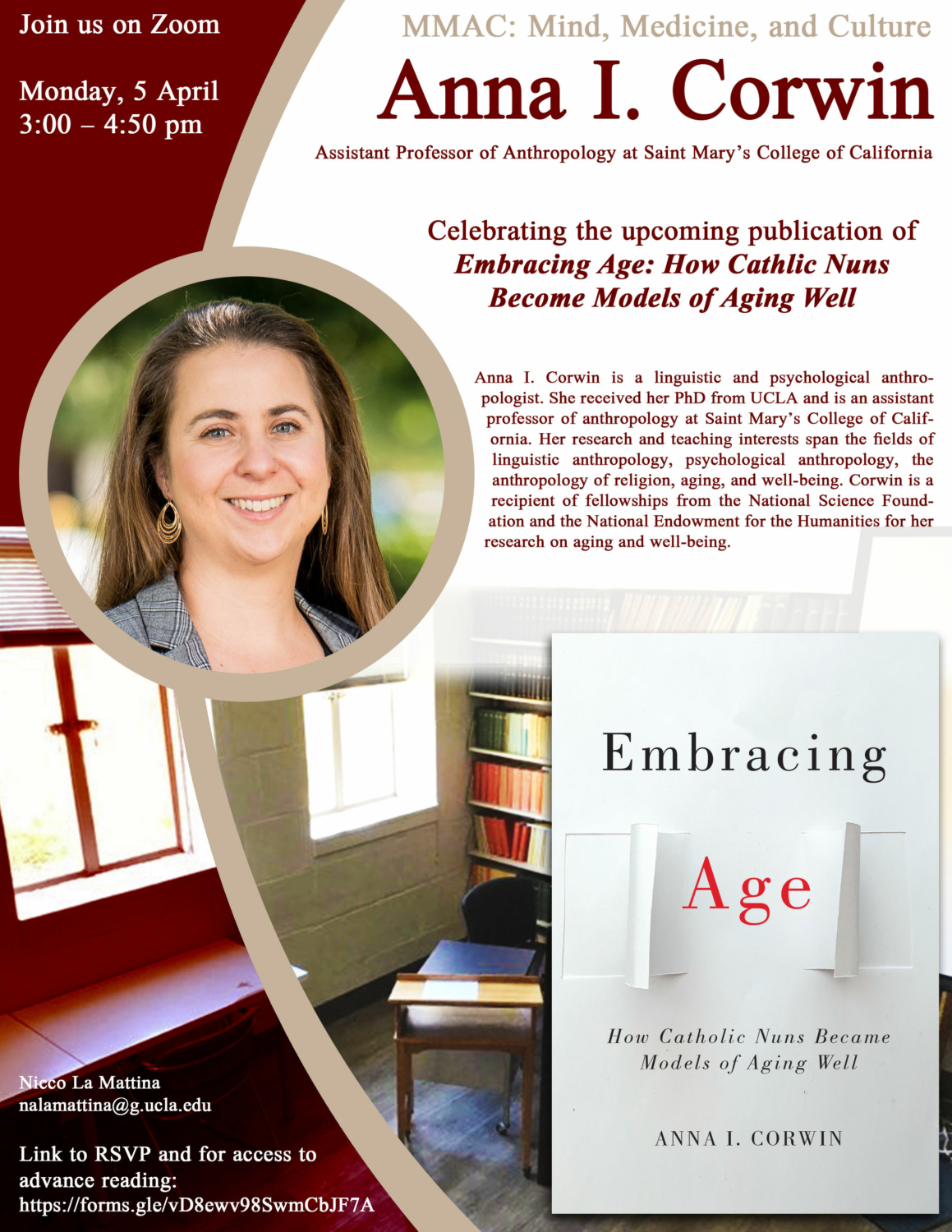 MMAC - Anna I. Corwin - Celebrating the upcoming publication of Embracing Age: How Cathplic Nuns ...